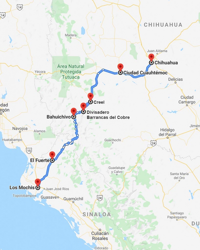 Barrancas Del Cobre El Chepe Sin Postal